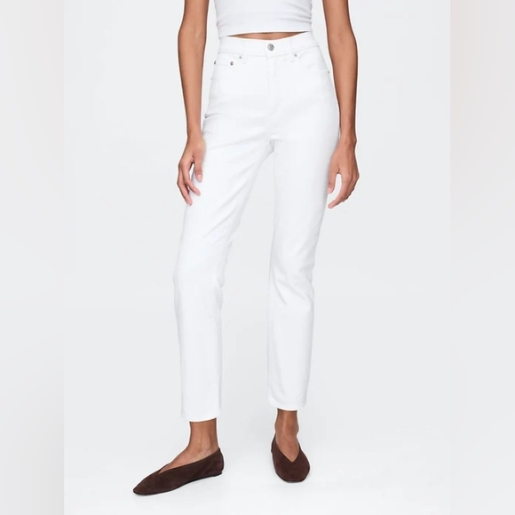 GAP | Jeans | Gap Vintage Slim Sky High Rise White Straight Jeans ...